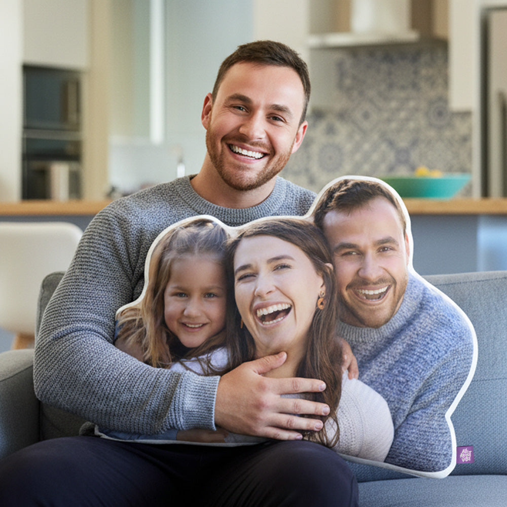 Custom Shaped Family Pillow | All About Vibe | Made in USA