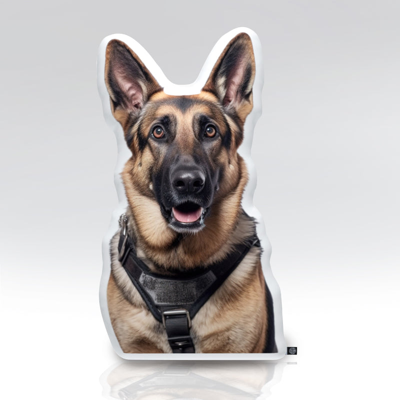 German Shepherd Custom Shaped Pillow - Made In USA – All About Vibe